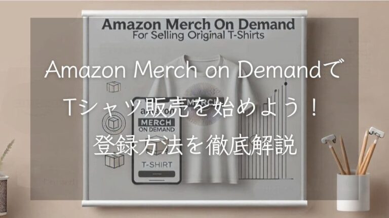 Amazon Merch on DemandでTシャツ販売を始めよう！登録方法を徹底解説